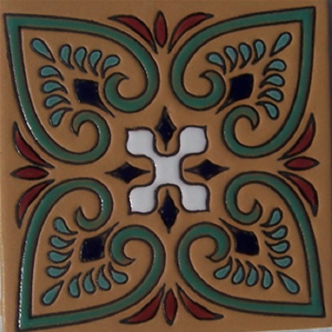Wildflower Talavera Tile – Handcrafted High Relief