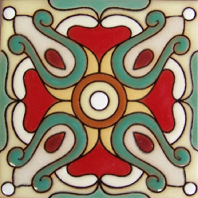 Talavera Relief Fernanda Symmetrical Ornamental Design