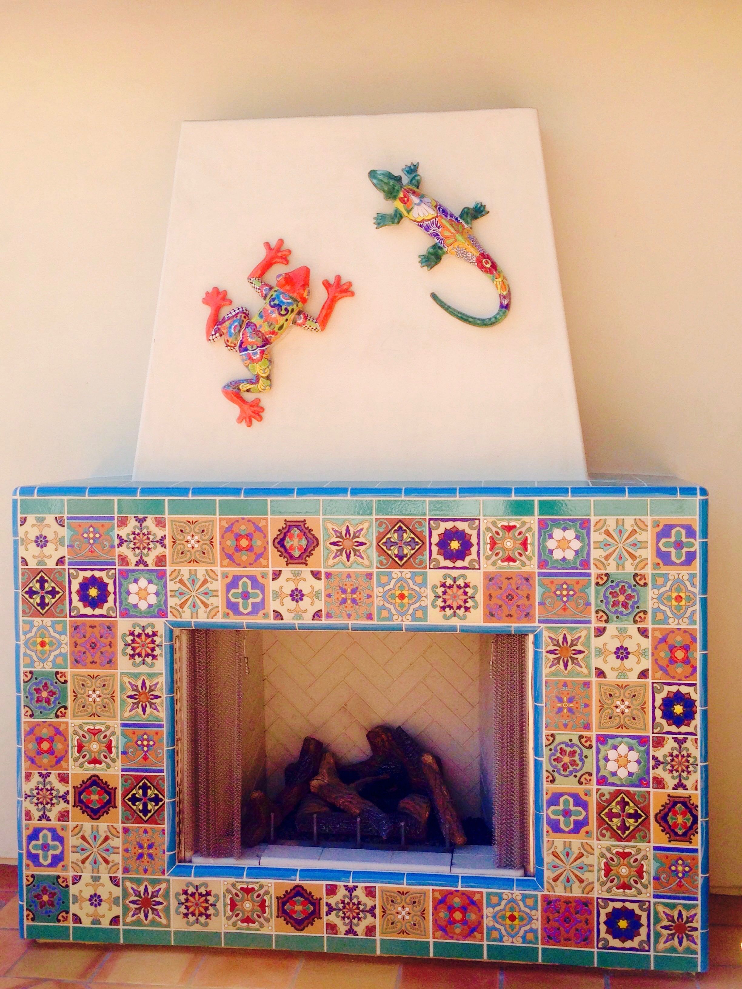 Mexican High Relief Tiles: Fireplaces and Backsplashes ...