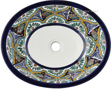 Mexican Sink Benjamin – Talavera Geometric Design