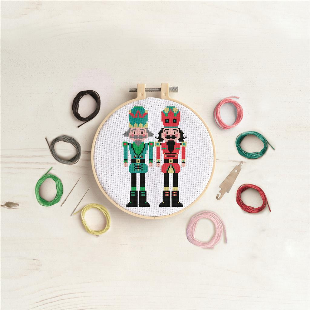Cross Stitch Kit - Nutcrackers | Vibes & Scribes