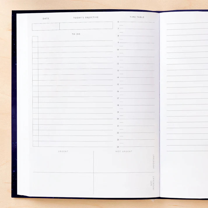 Block Landscape Daily Planner | Vibes & Scribes