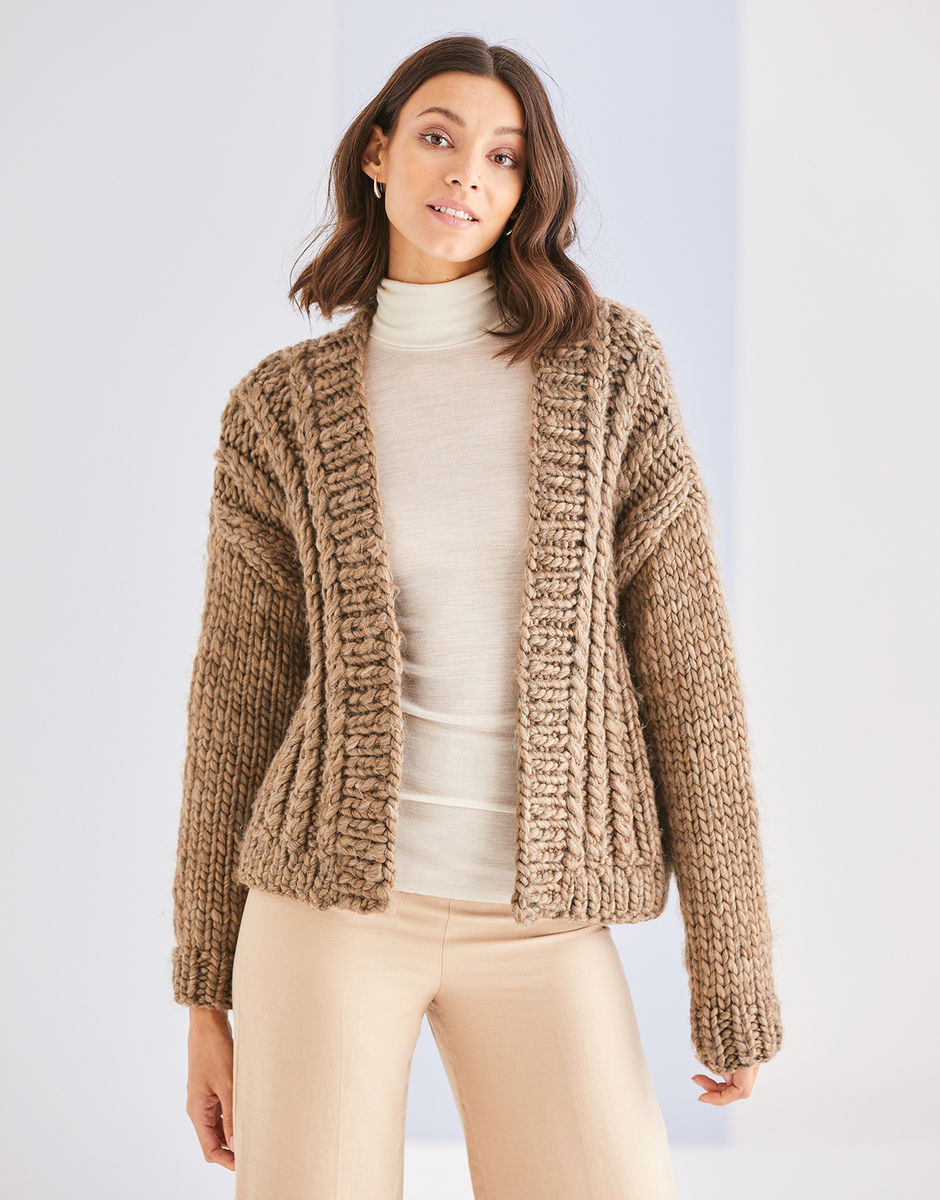 Ribbed Cardigan in Sirdar Adventure Super Chunky (10189) - PDF - Vibes ...