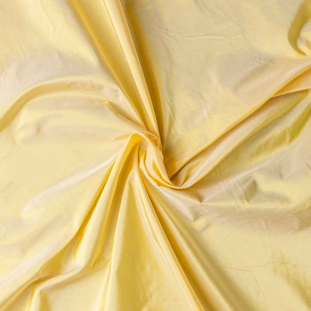 100% Taffeta Silk in Yellow/Lemon - Per ¼ Metre - Vibes & Scribes