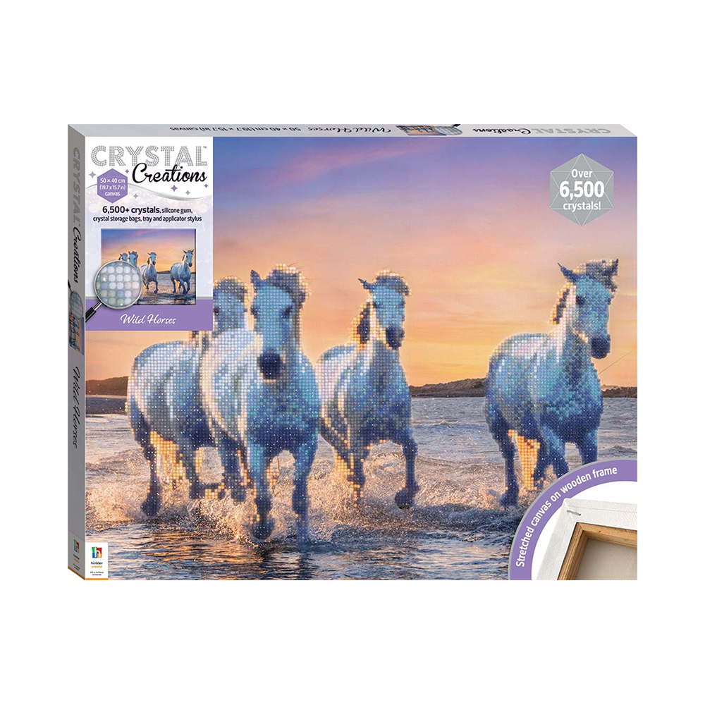 Crystal Creations Canvas: Wild Horses - Vibes & Scribes