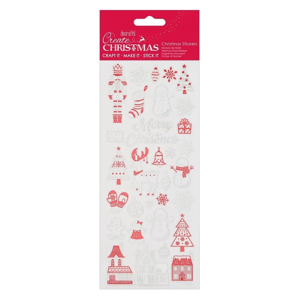 Shiny Outline Stickers - Festive Houses - Vibes & Scribes