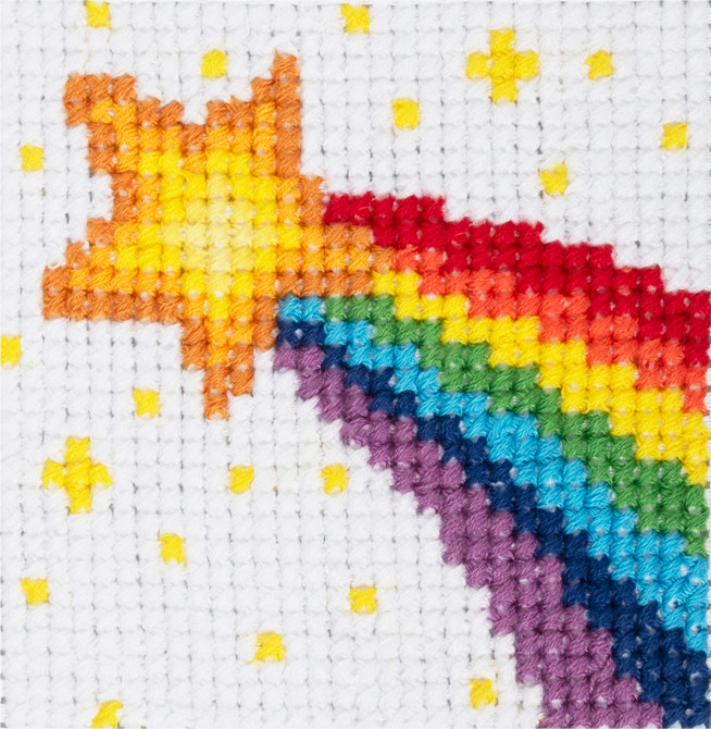 Counted Cross Stitch Kit - Rainbow - Vibes & Scribes