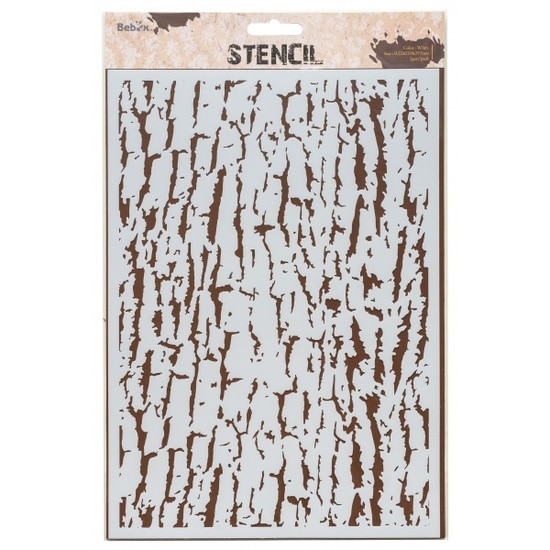 A4 Stencil - Tree Bark - Vibes & Scribes
