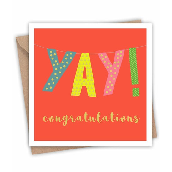 Yay! Congratulations Greeting Card | Vibes & Scribes
