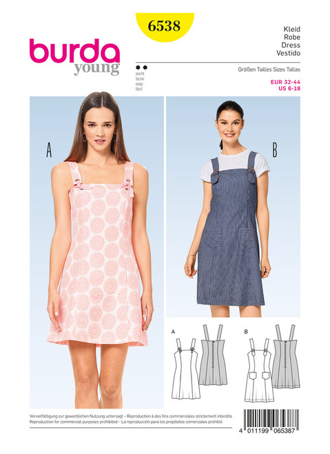 Pinafore Dress in Burda Misses' (6538)| Vibes & Scribes