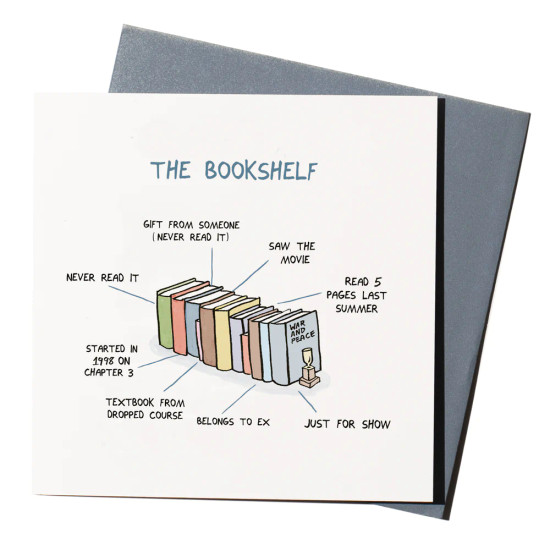 Greeting Card - The Bookshelf - Vibes & Scribes