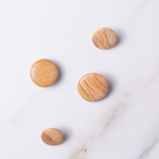 Wooden Shank Button - Flat Olivewood