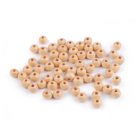 Wooden Bead Pack - Natural - Vibes & Scribes