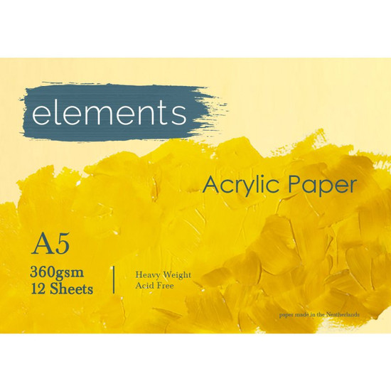 A5 Elements Paper Pad (12pk) - Acrylic - Vibes & Scribes