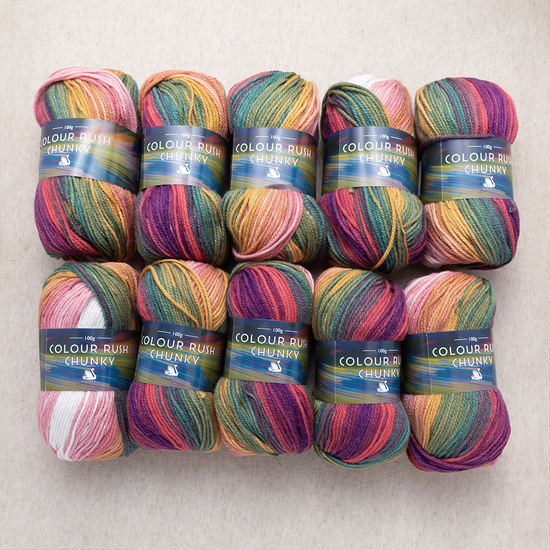 Cygnet Colour Rush Chunky SUPERSAVER Pack (10 Balls) - Vibes & Scribes