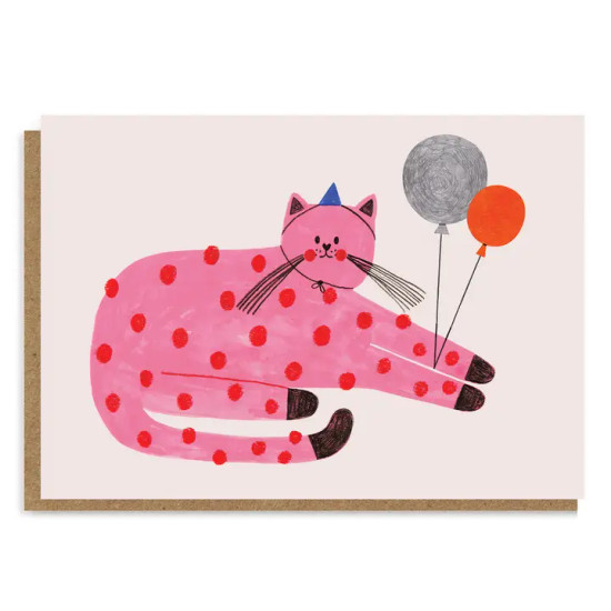 Greeting Card - Pink Cat - Vibes & Scribes
