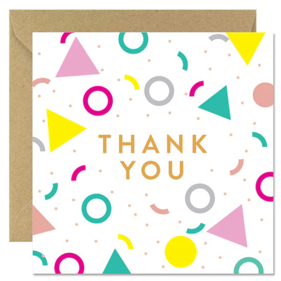 Greeting Card - Thank You Shape | Buy Online | Vibes & Scribes