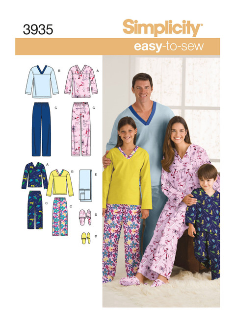 Unisex Sleepwear in Simplicity Family (S3935) - Vibes & Scribes