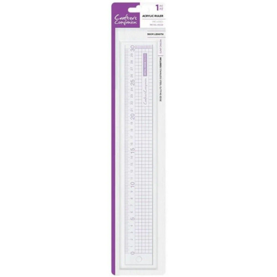 Metal Edge Acrylic Ruler (30cm) - Vibes & Scribes