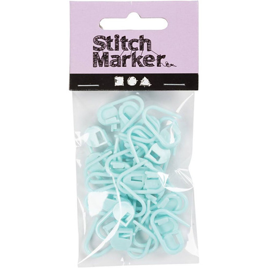 Stitch Markers (30pcs) - Light Blue - Vibes & Scribes