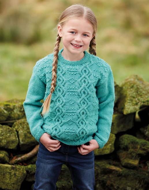 Child's Sweater in Hayfield Bonus Aran (2511) - Vibes & Scribes