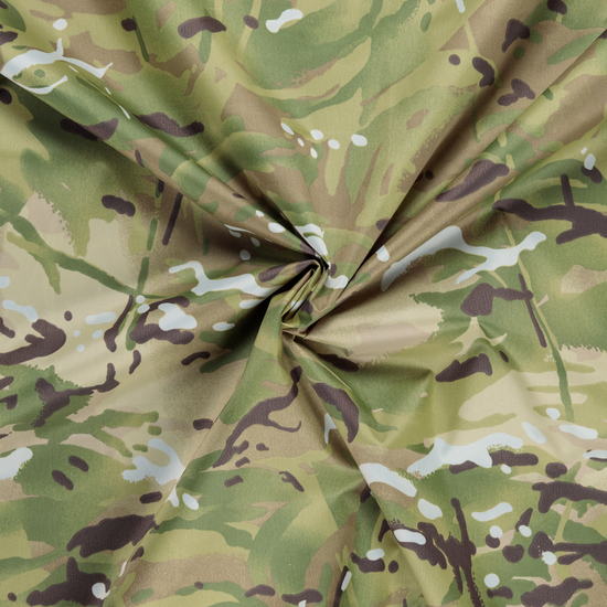 Showerproof Camo in Army Green - Per ½ Metre - Vibes & Scribes
