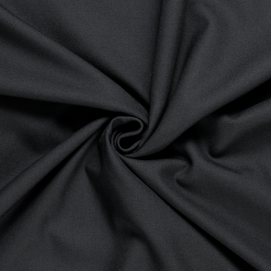 Cotton Canvas-Feel Polywool in Black - Per ½ Metre - Vibes & Scribes