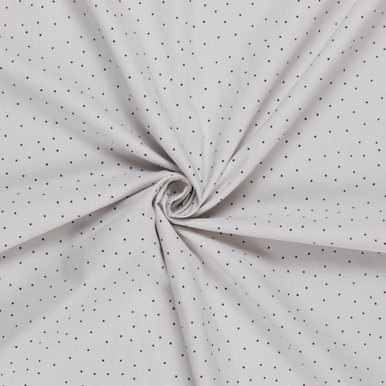 100% Viscose Pin Dot in Whisper White - Per ½ Metre - Vibes & Scribes