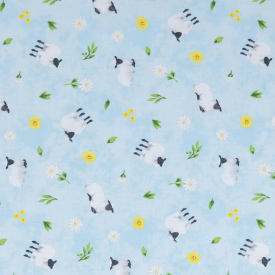 Counting Sheep: Blue - 100% Cotton - Vibes & Scribes