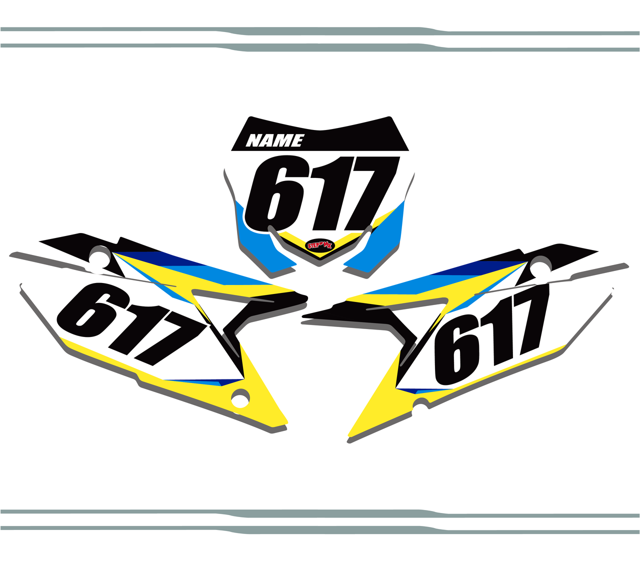 Suzuki RMZ 450 2018-2025 Suzuki Factory Quick Ship Number Plate Decals
