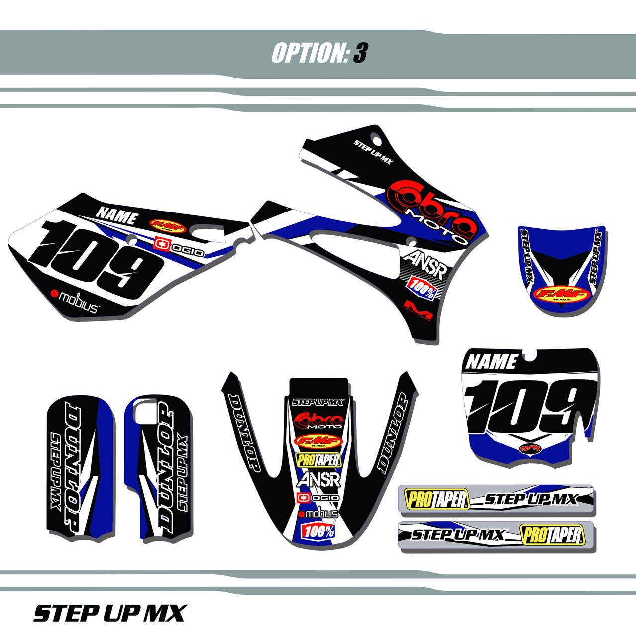 Cobra Graphics, Cobra dirt bike graphics, custom Cobra graphics