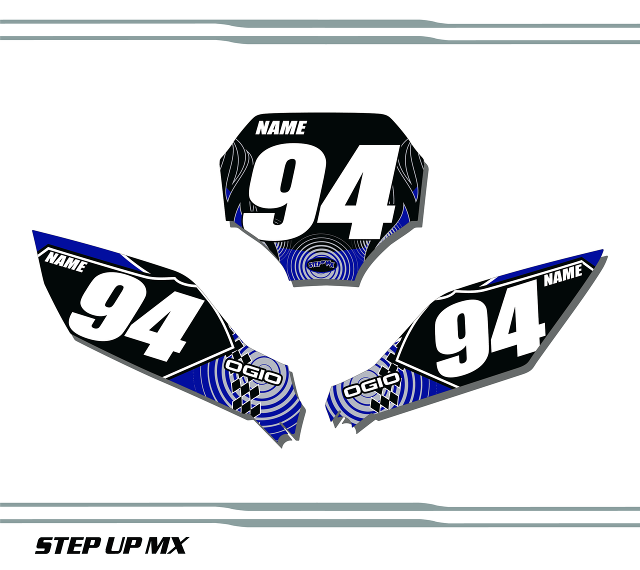 Adrenaline Yamaha Number Plate Decals