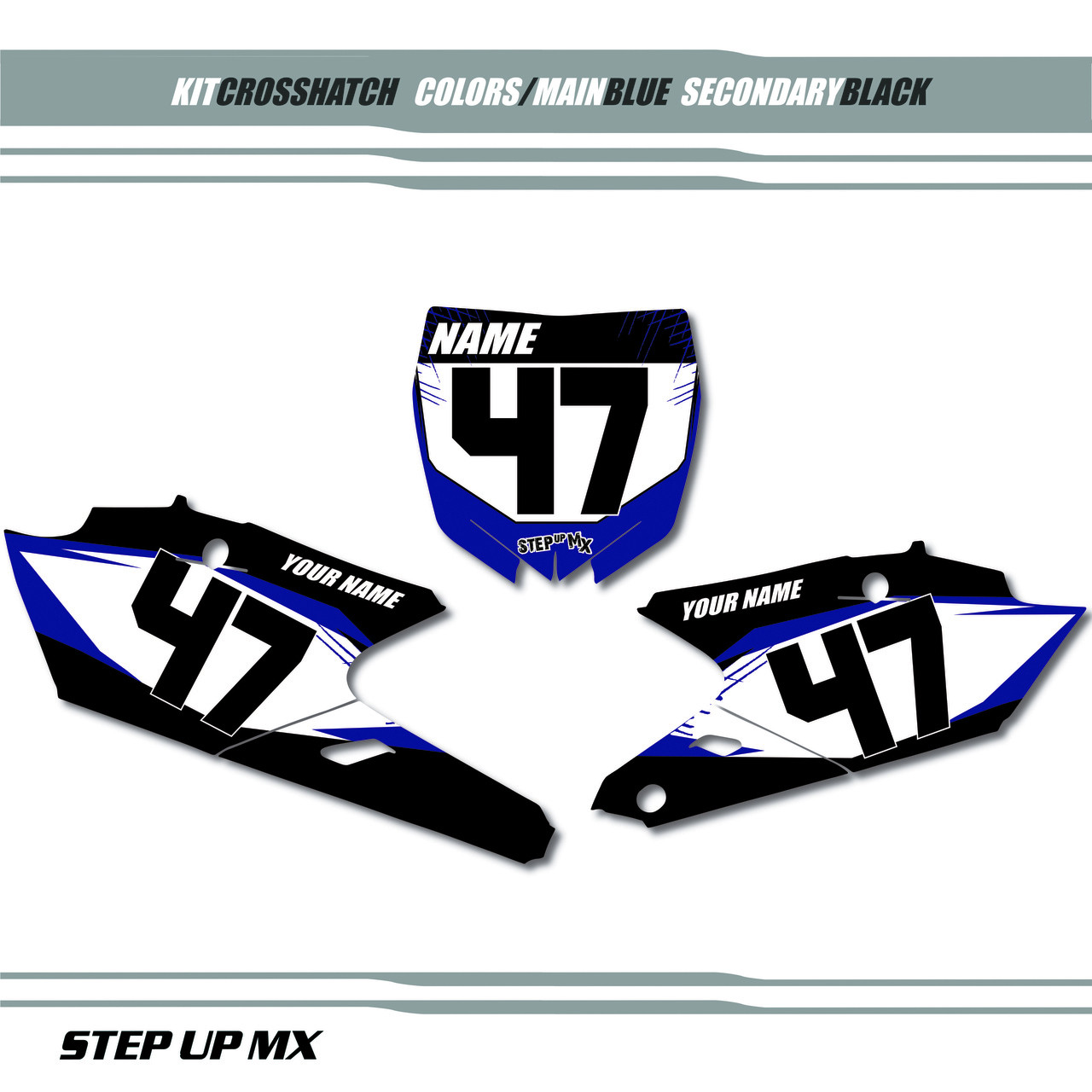Crosshatch Yamaha Number Plate Decals