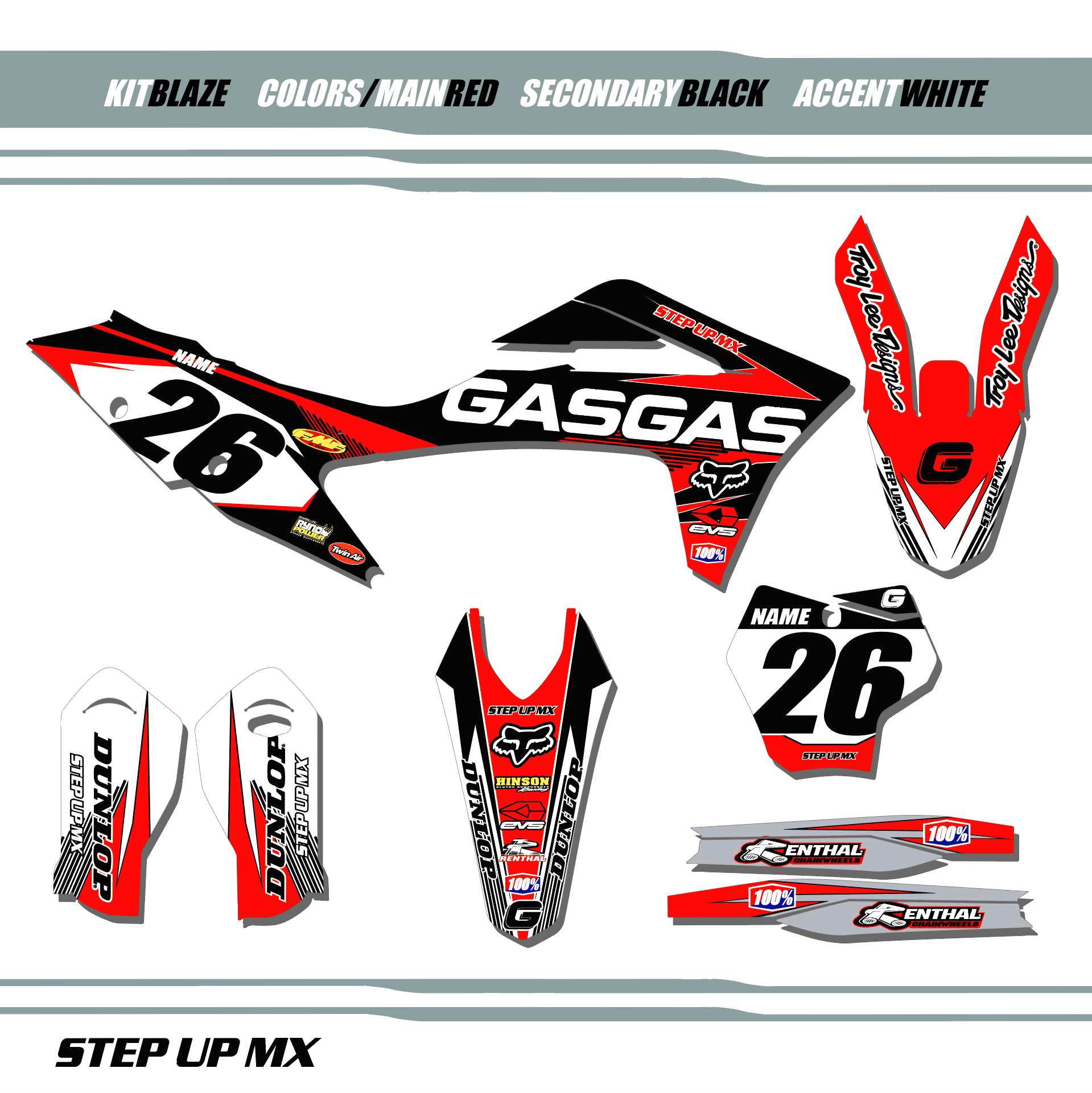 Blaze Gas Gas Number Plates