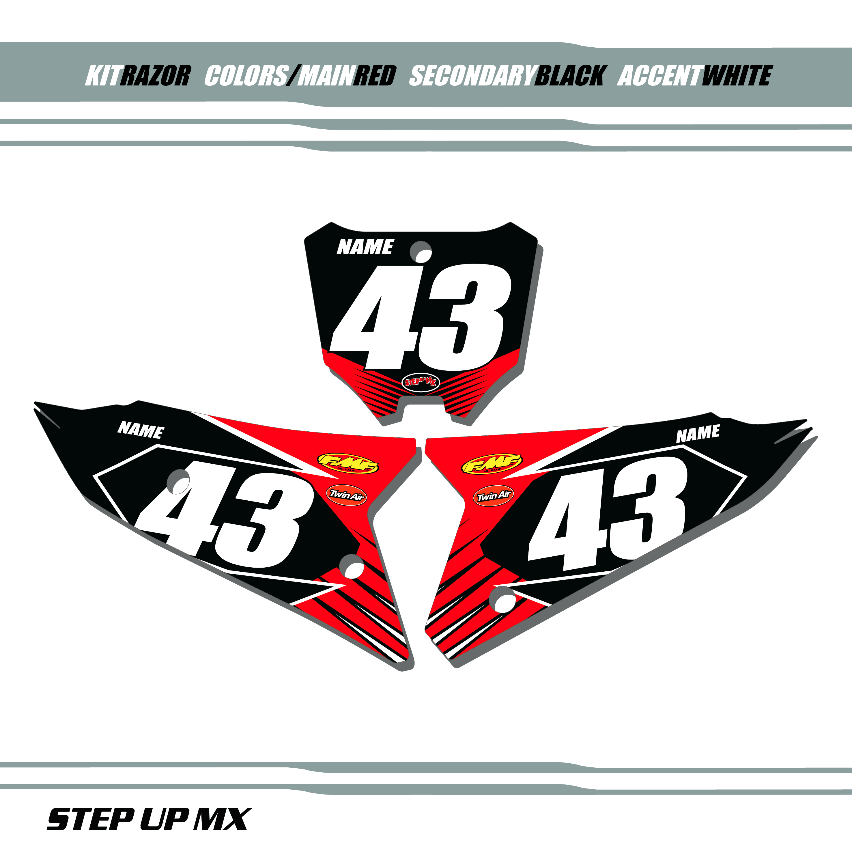 Razor Honda Dirt Bike Numberplates