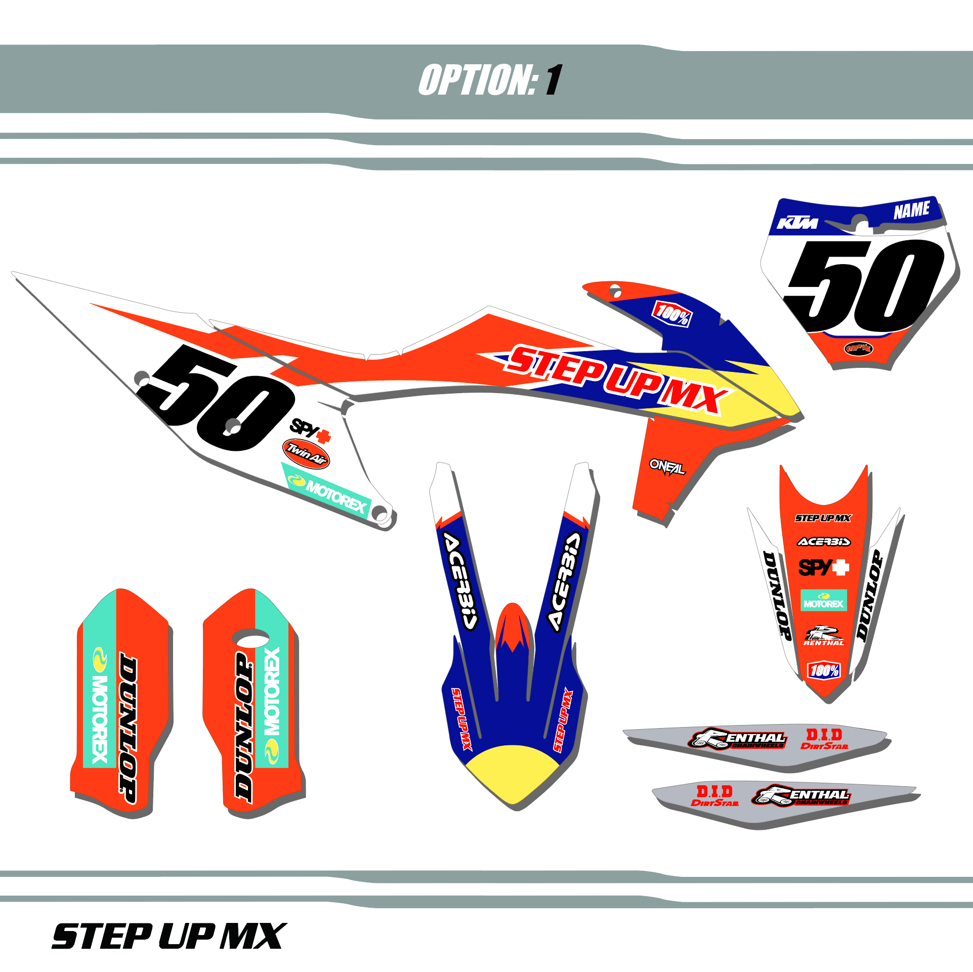 KTM RELICA F Kit - step up mx