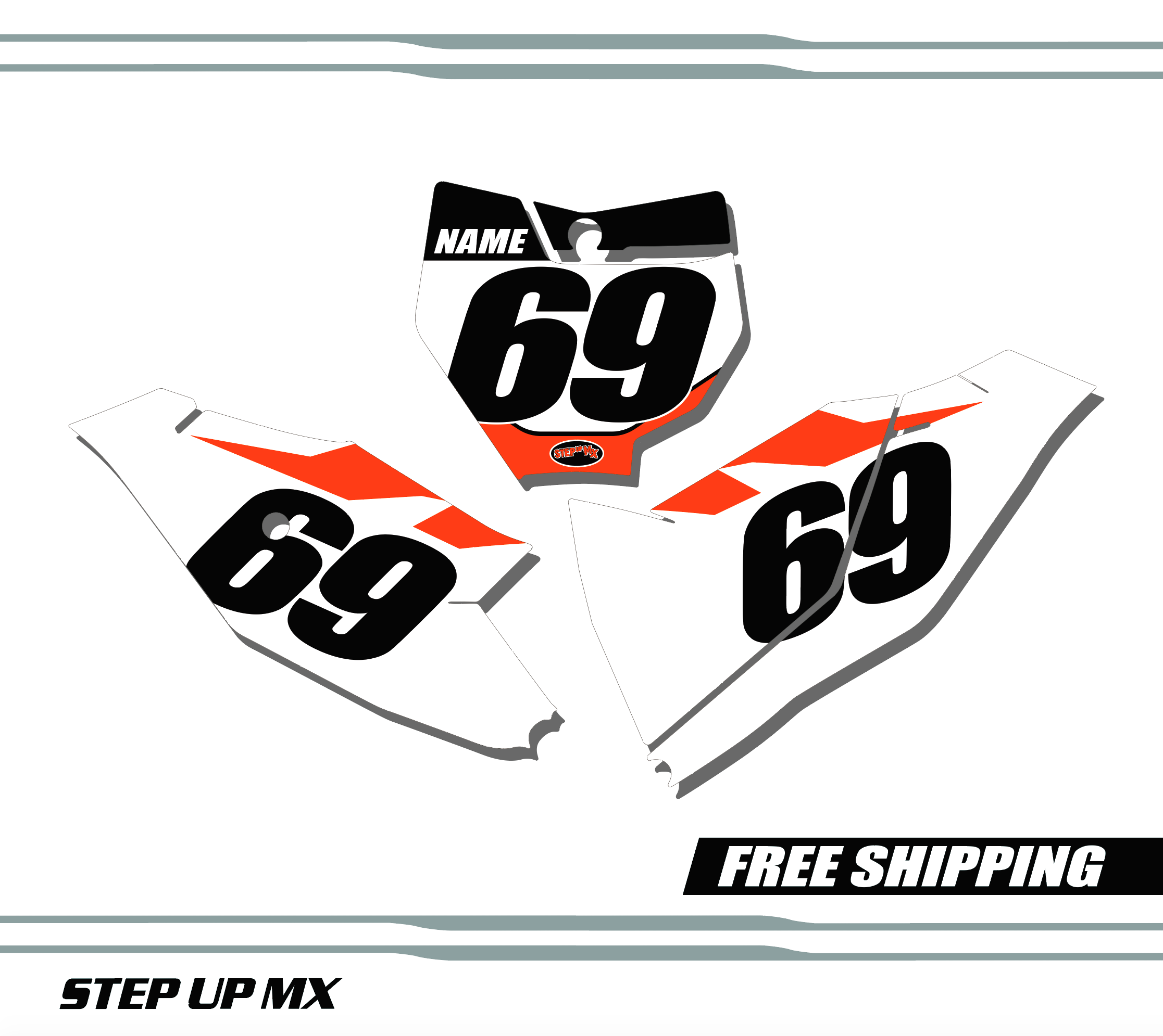 KTM 85 SX 2018-23 quick ship number plates