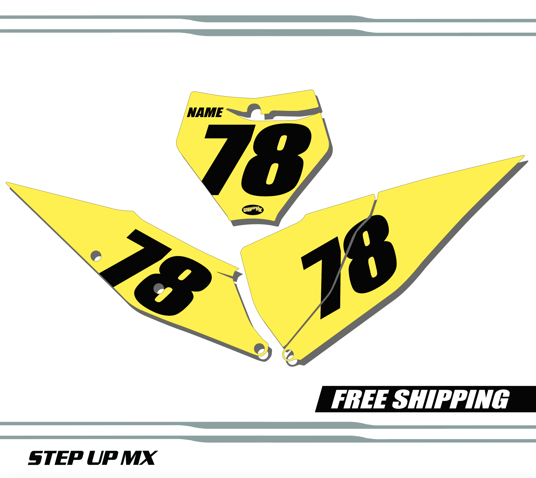 KTM 250 450 SX-F 19-20 Number Plates - Racer