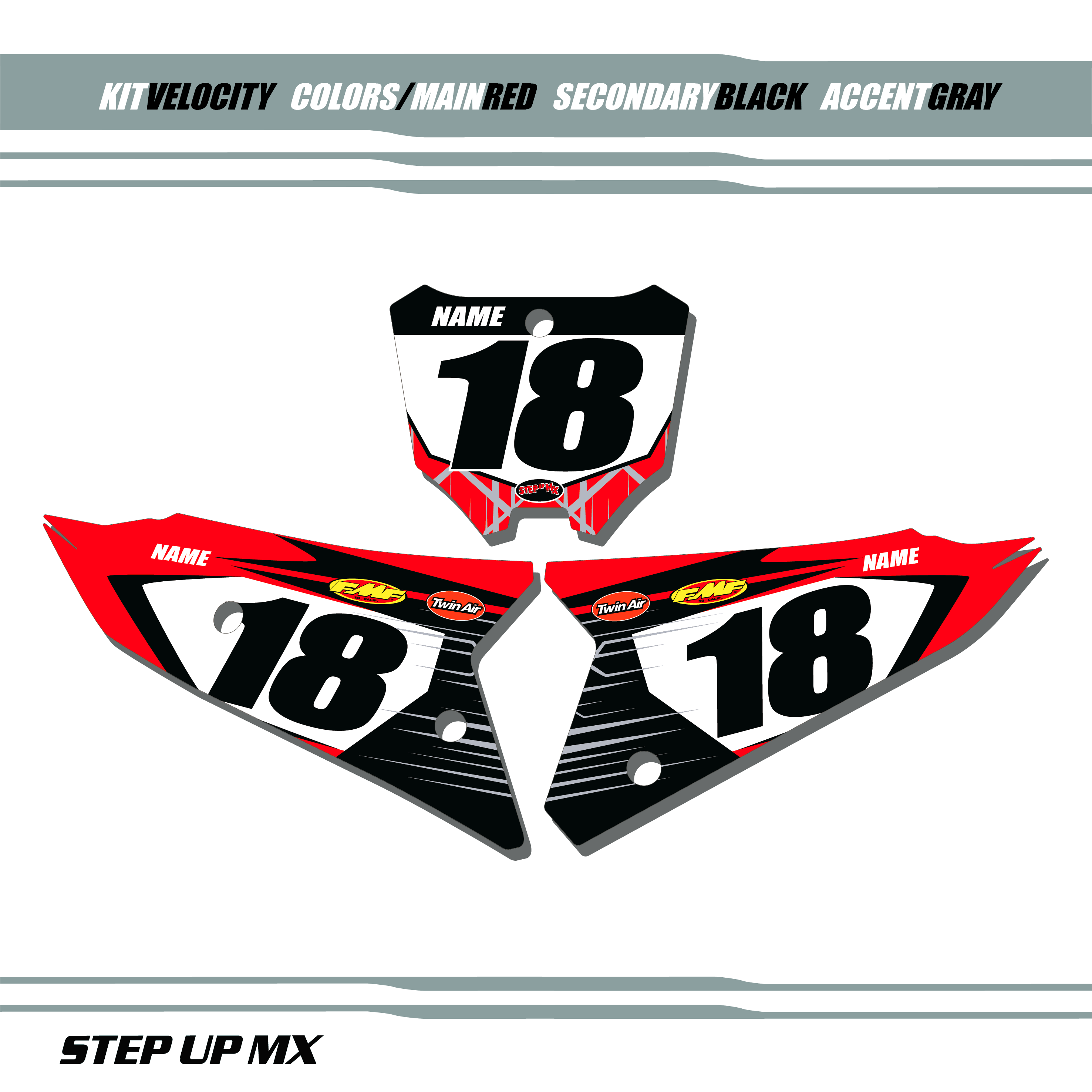 Velocity Honda Number Plate Decals