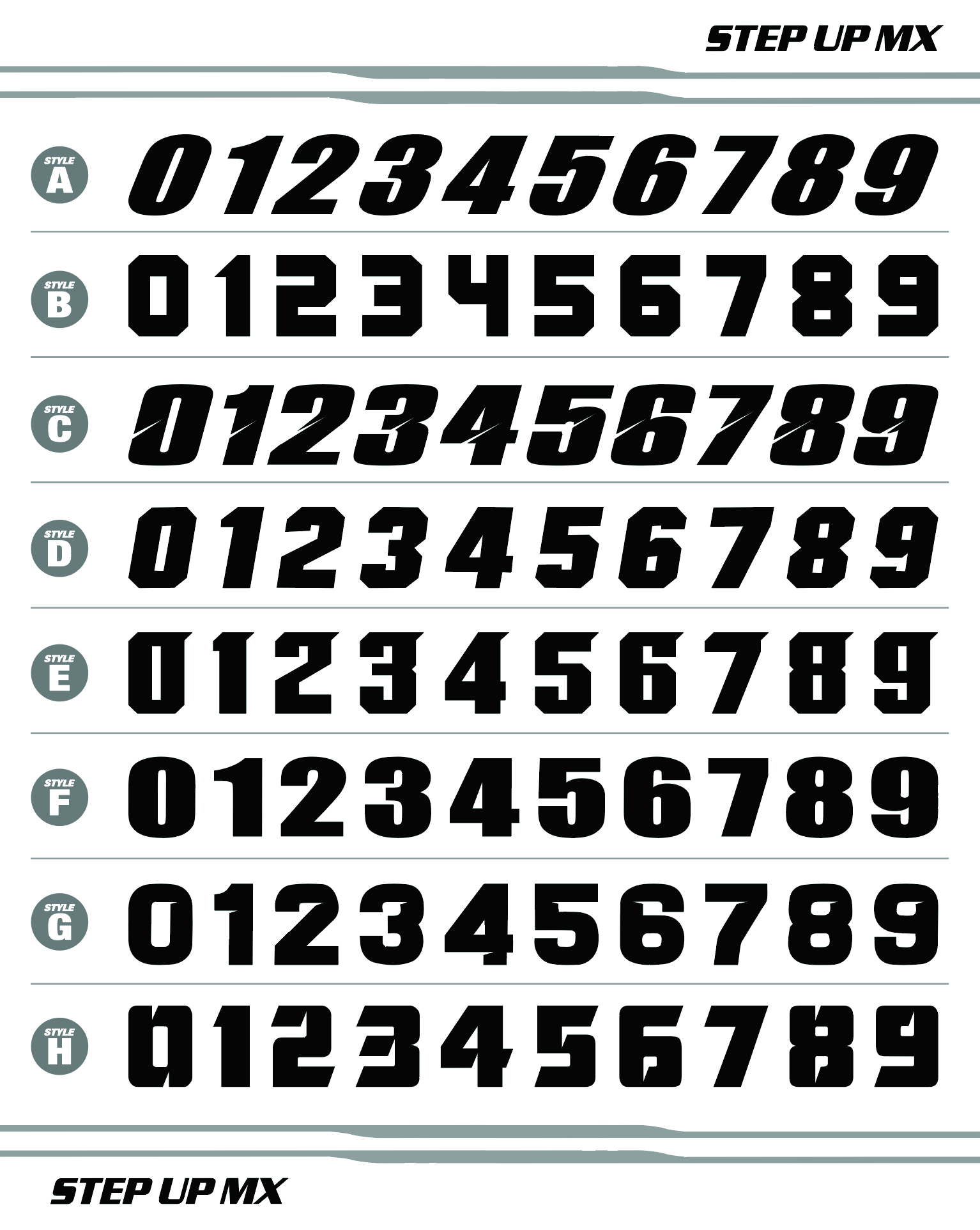 Kawasaki Factory19 Style Number Plate Decals