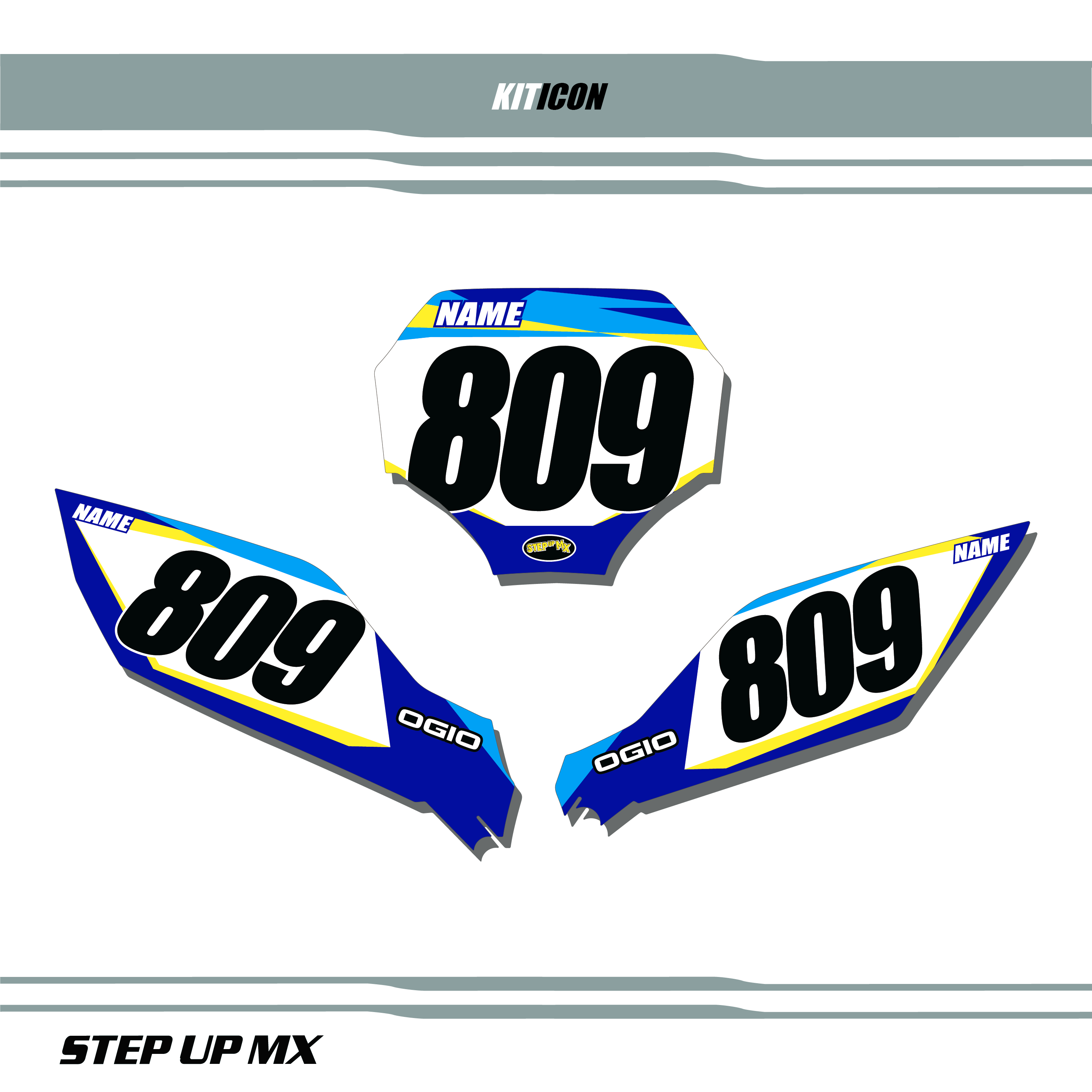 Icon Style Yamaha Number Plate Decals