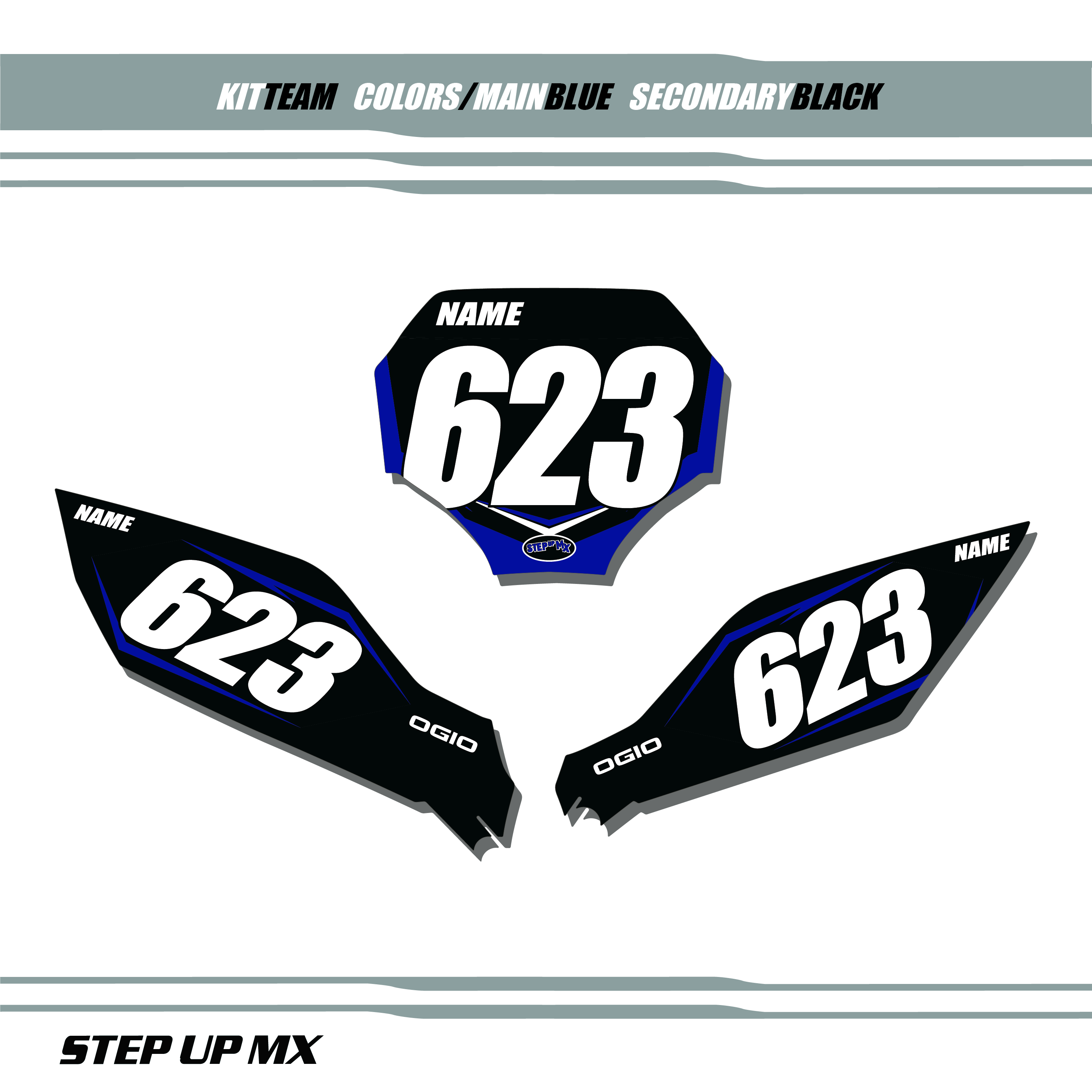 Team Style Yamaha Number Plate Decals