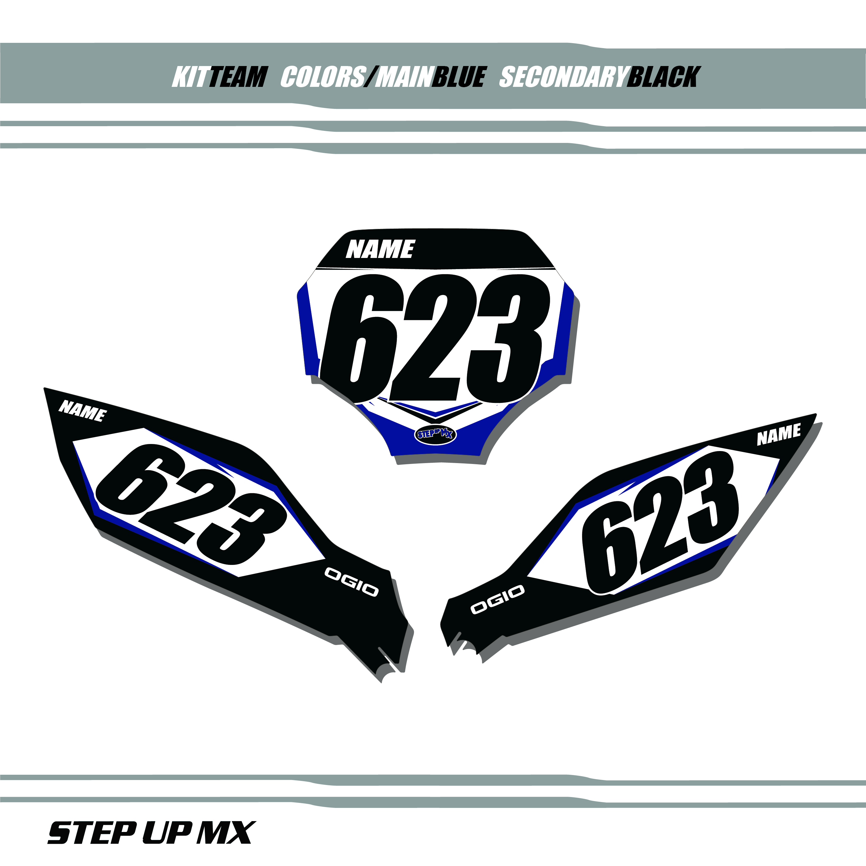 Team Style Yamaha Number Plate Decals