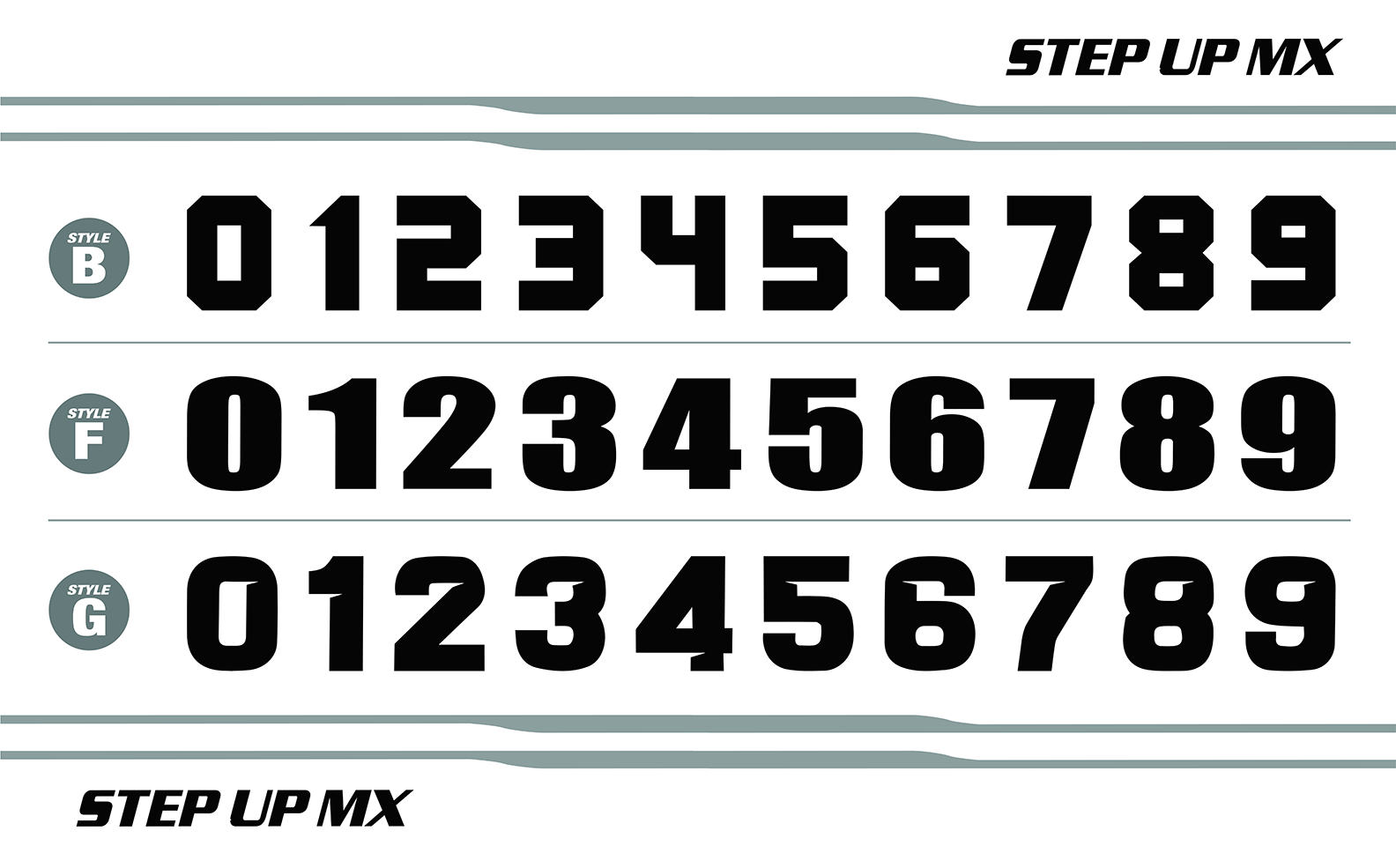 Contour Cut Numbers (Set of 3)