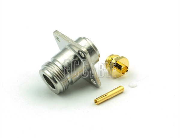 [C2645] N Female Connector Panel Mount SOLDER 4 For RG402, RG402AL, RG402FL
