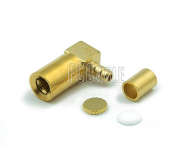 [C1562] SSMB Plug Connector Right Angle CRIMP For RG178, RG196