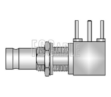 [C1625] 1.0/2.3 Female Connector Right Angle Bulkhead