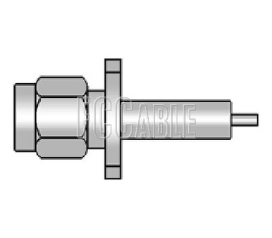[C5254] SMA Male Connector 2 HOLE Panel Mount POST CONTACT .330 ...