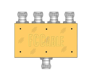 [PD1114-4] N FEMALE 4-Way Power Divider / Combiner 2 To 500 MHz 1-WATT