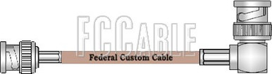 [CA1075] BNC Male to BNC Male Right Angle Coax Cable Assembly with RG179 Flexible Cable
